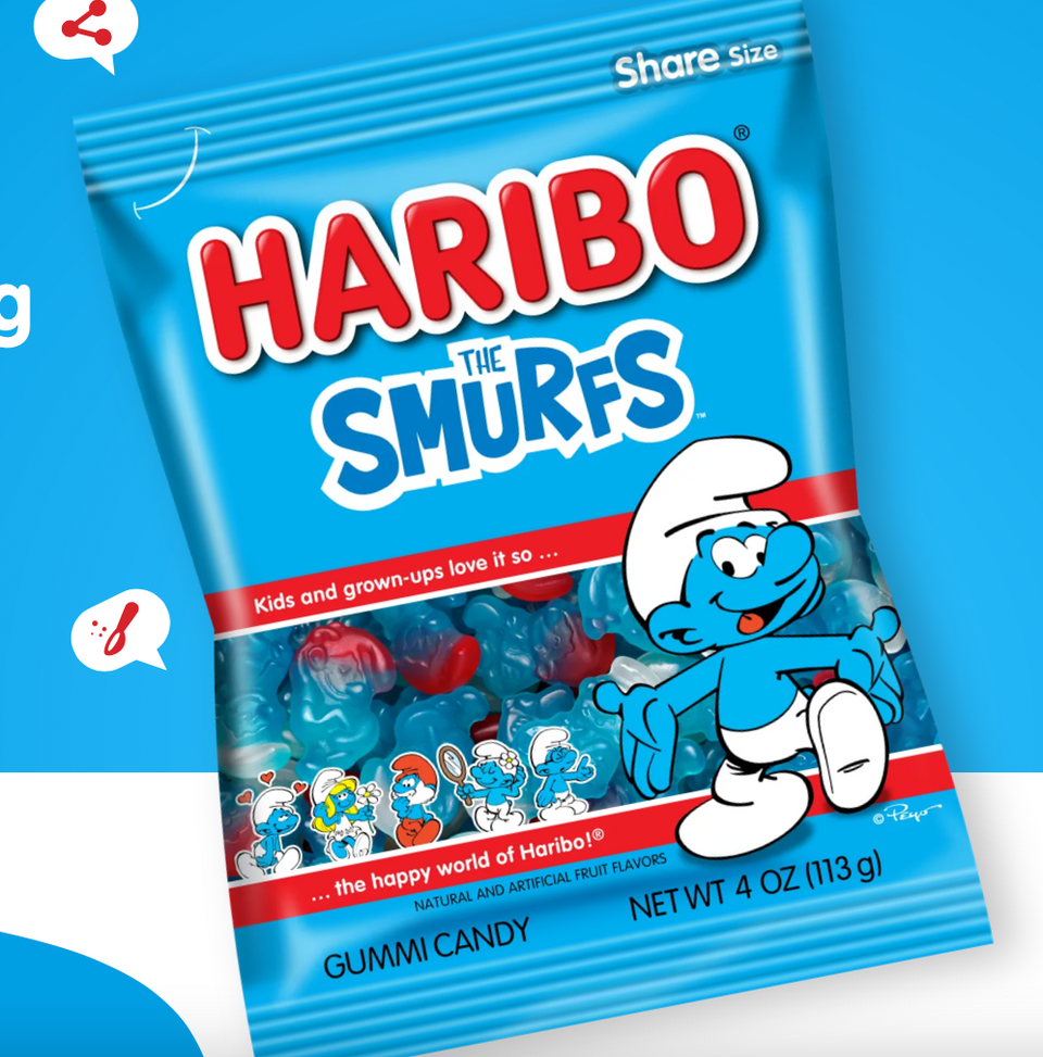 Haribo Smurfs Gummi Candy 4oz