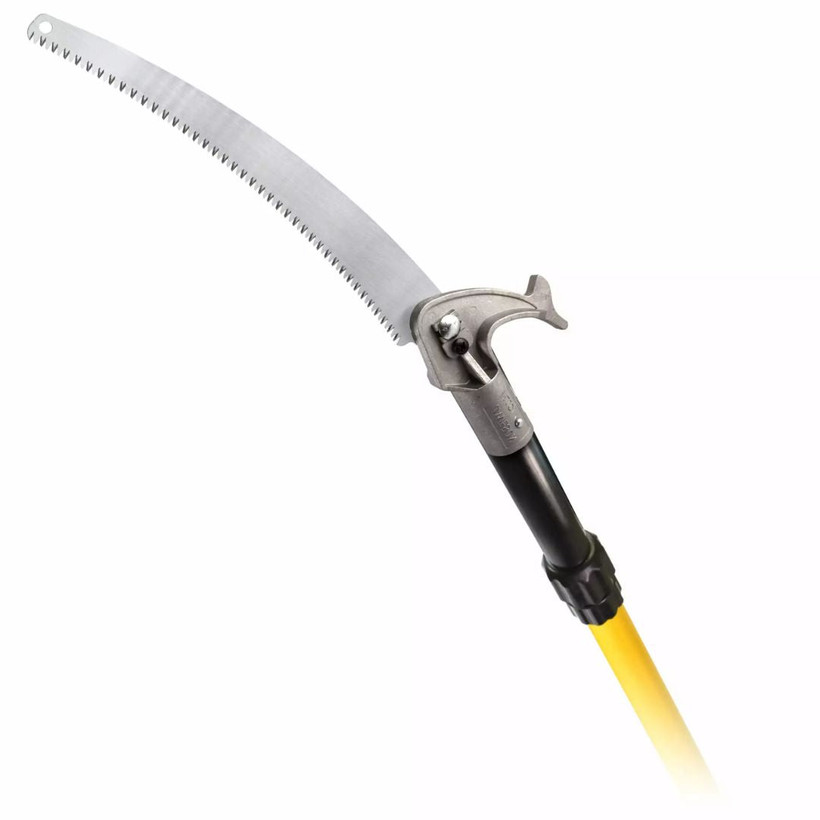 Jameson Double Lock Telescoping Pole with Permanent Mount Pole Saw and a Tri Cut Saw Blade 6 12 ft