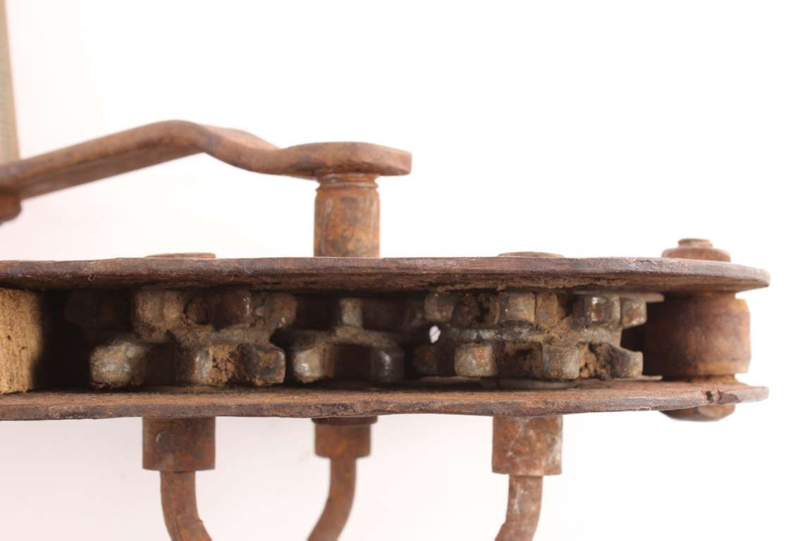 Vintage Hand Crank Rope Maker Mounted On Board