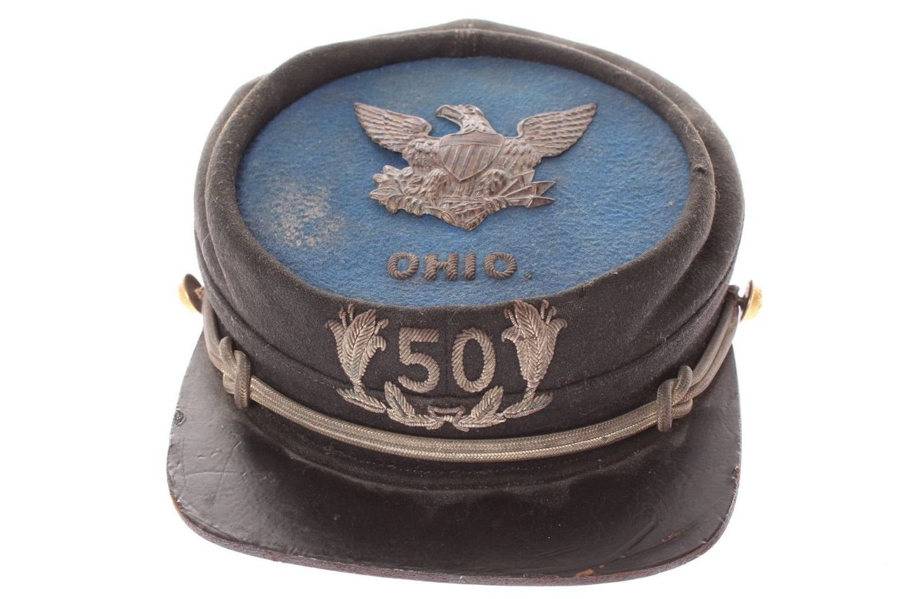 Original Civil War Ohio GAR Kepi Hat - Antique Mystique