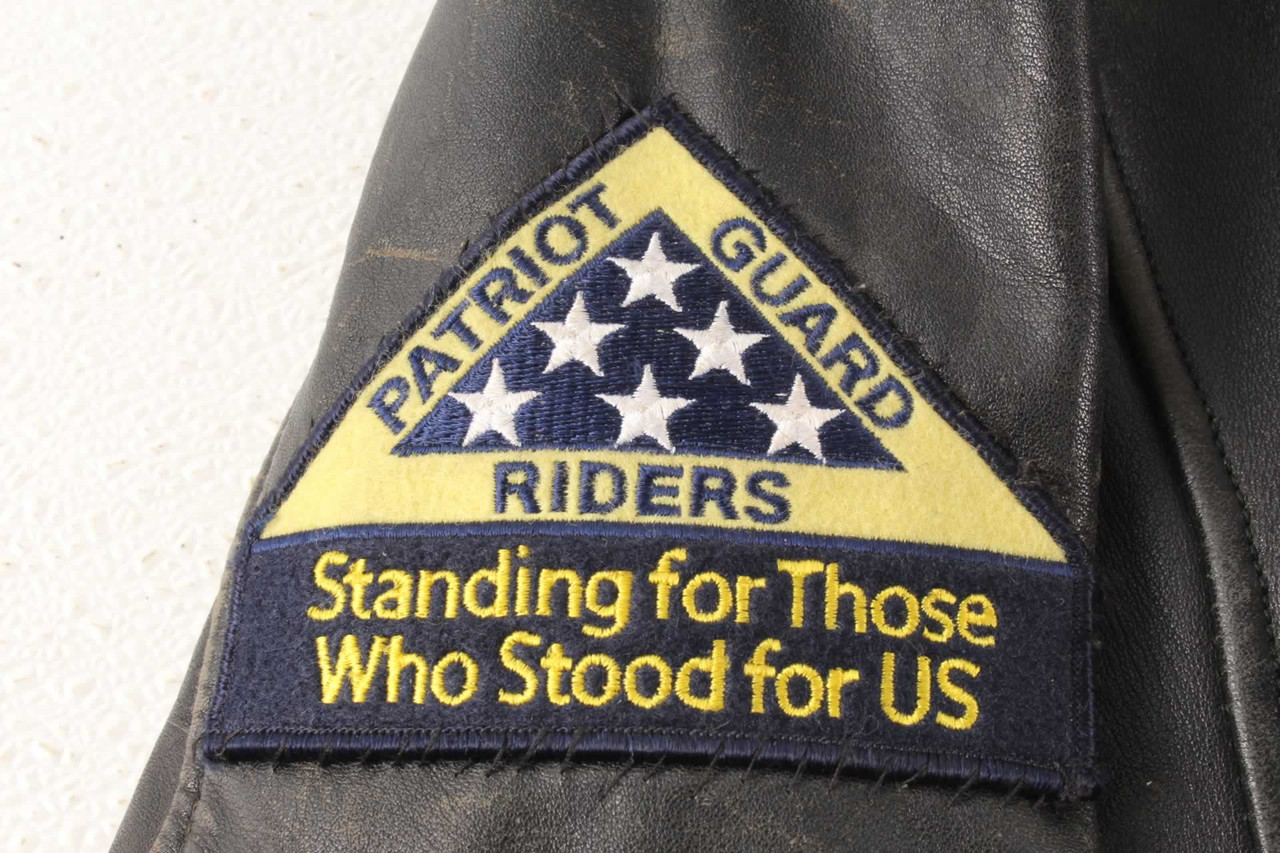 Great Vintage Biker Leather Jacket POW/MIA Harley & Patriot Guard ...