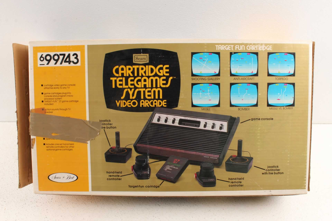 Vintage Sears Cartridge Telegames Video Arcade System Box - Antique ...