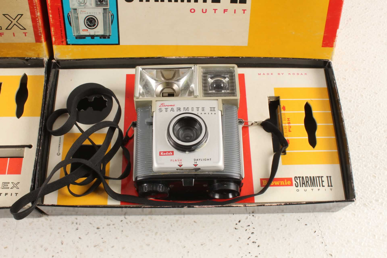 2 Vintage Kodak Cameras Starmite II & Starflex With Boxes - Antique ...