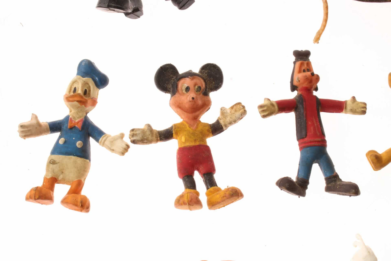 Vintage Rubber & Plastic Figures Walt Disney Mickey Mouse Donald Duck ...