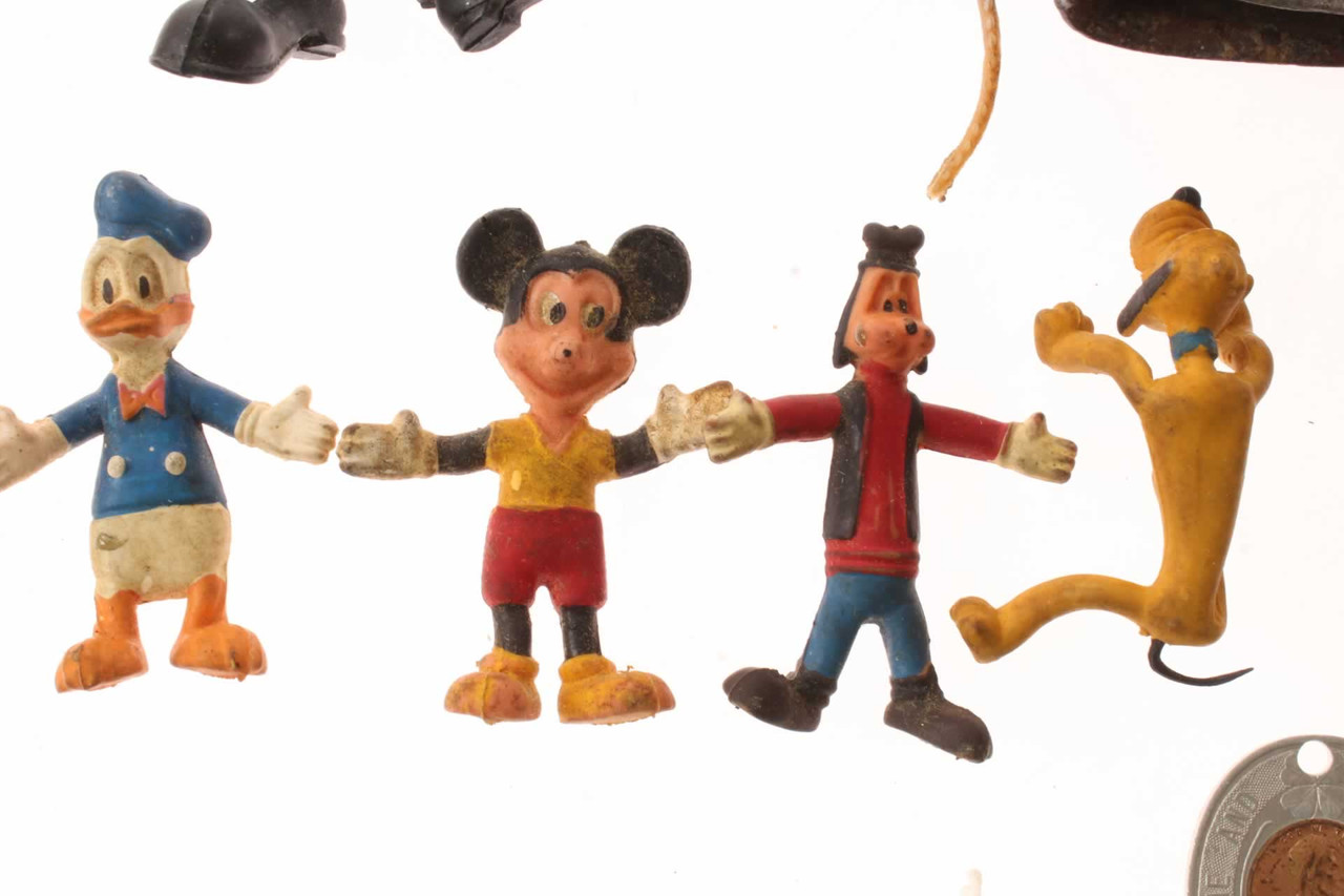 Vintage Rubber & Plastic Figures Walt Disney Mickey Mouse Donald Duck ...