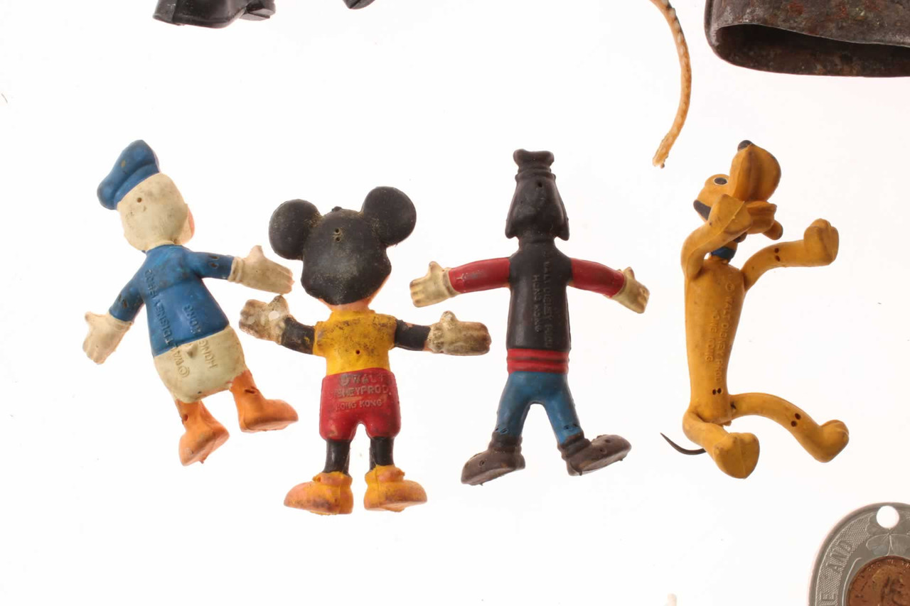 Vintage Rubber & Plastic Figures Walt Disney Mickey Mouse Donald Duck ...