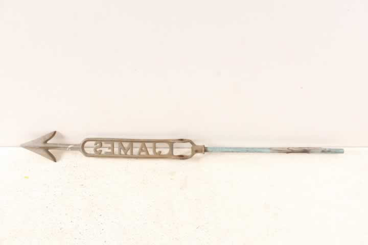 Original Antique James Cast Iron & Copper Weathervane Lightning Rod ...