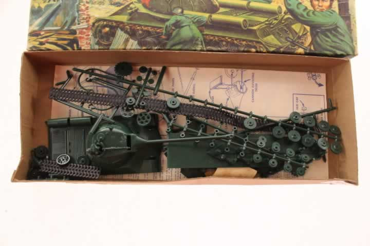 Vintage 1950's Aurora Russian Stalin Tank Model & Box - Antique Mystique