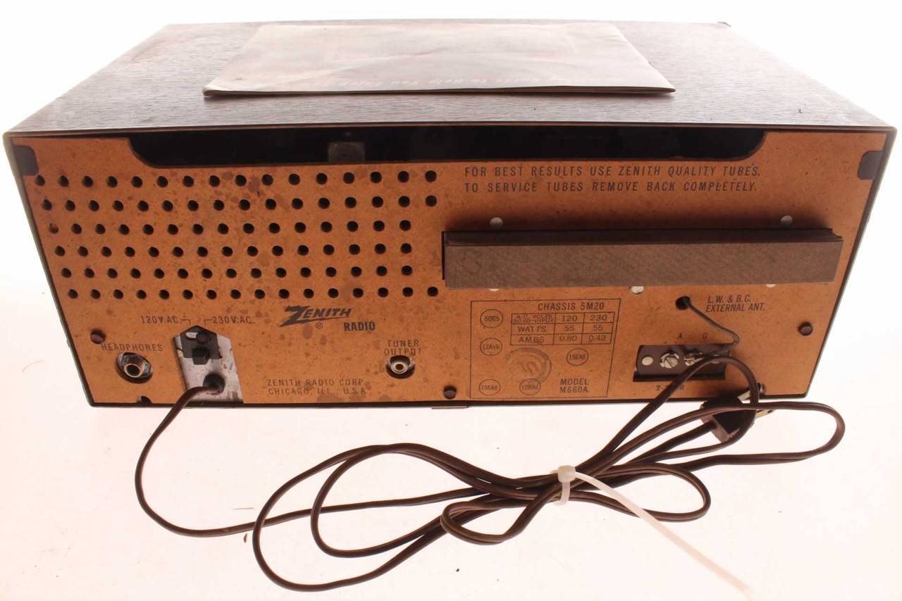 Vintage Zenith AM Short Wave Receiver Model M660A Works - Antique Mystique