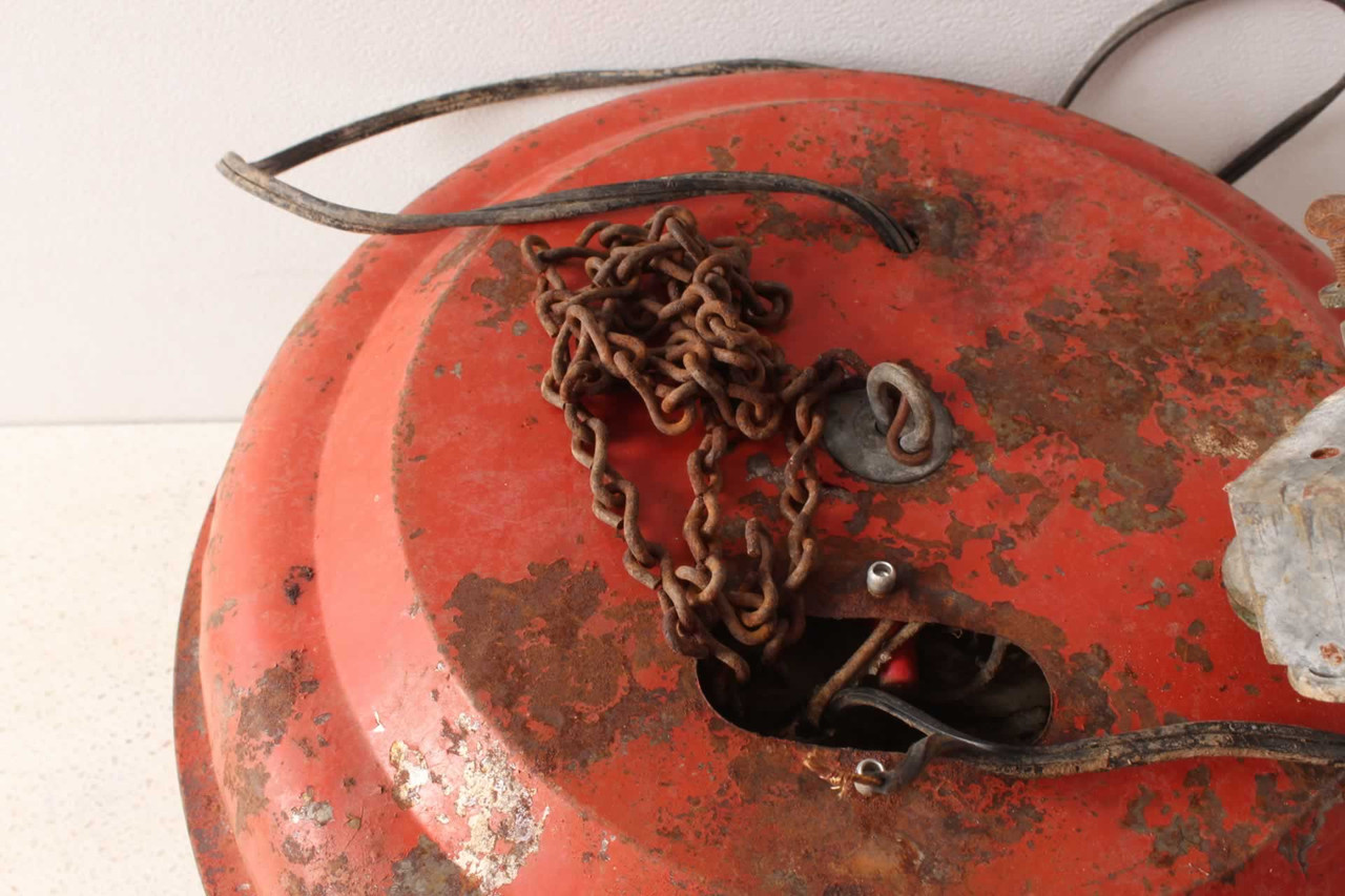 Antique Farm Industrial Hanging Wire Cage 4 Socket Brooder Lamp Light ...