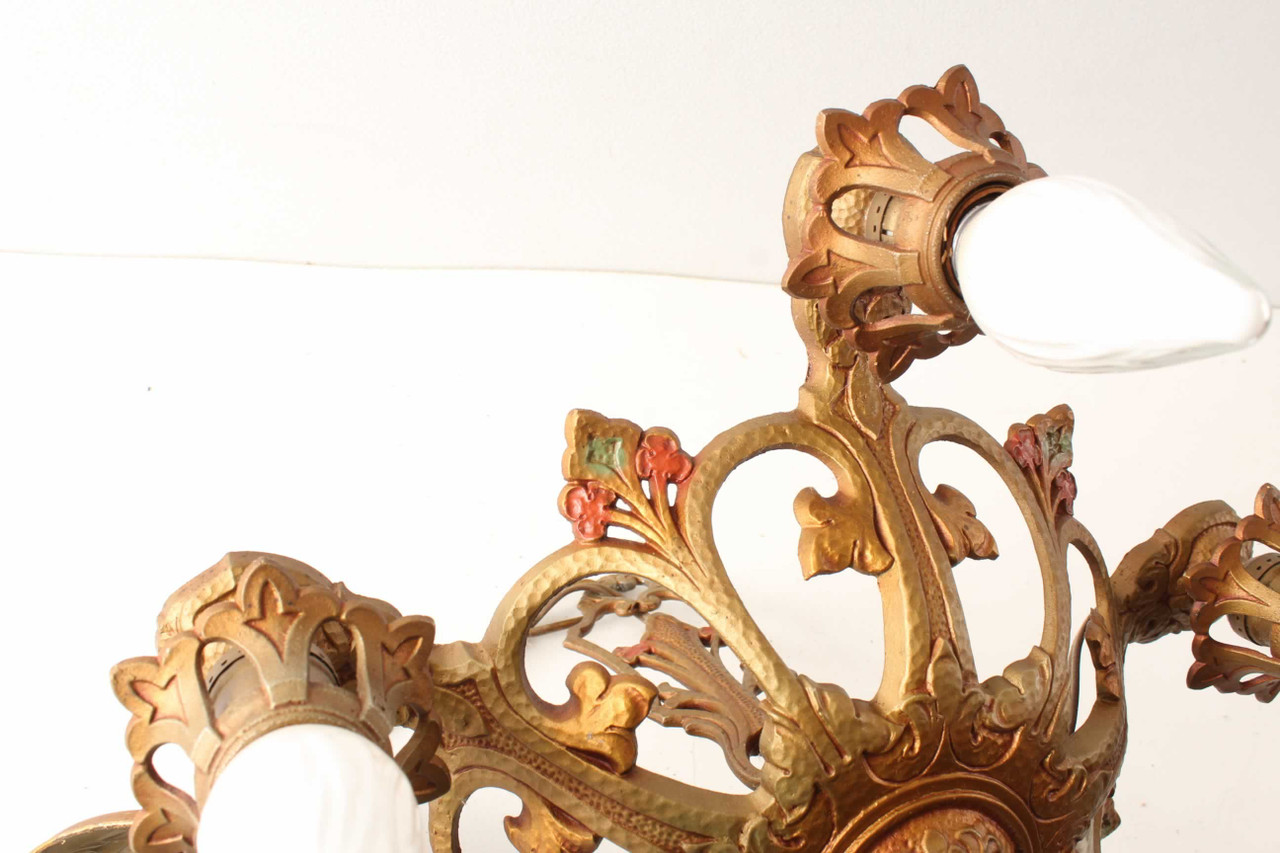 Nice Colorful Antique Hanging Ceiling Light Fixture - Antique Mystique