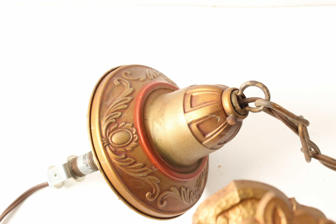 Nice Colorful Antique Hanging Ceiling Light Fixture - Antique Mystique