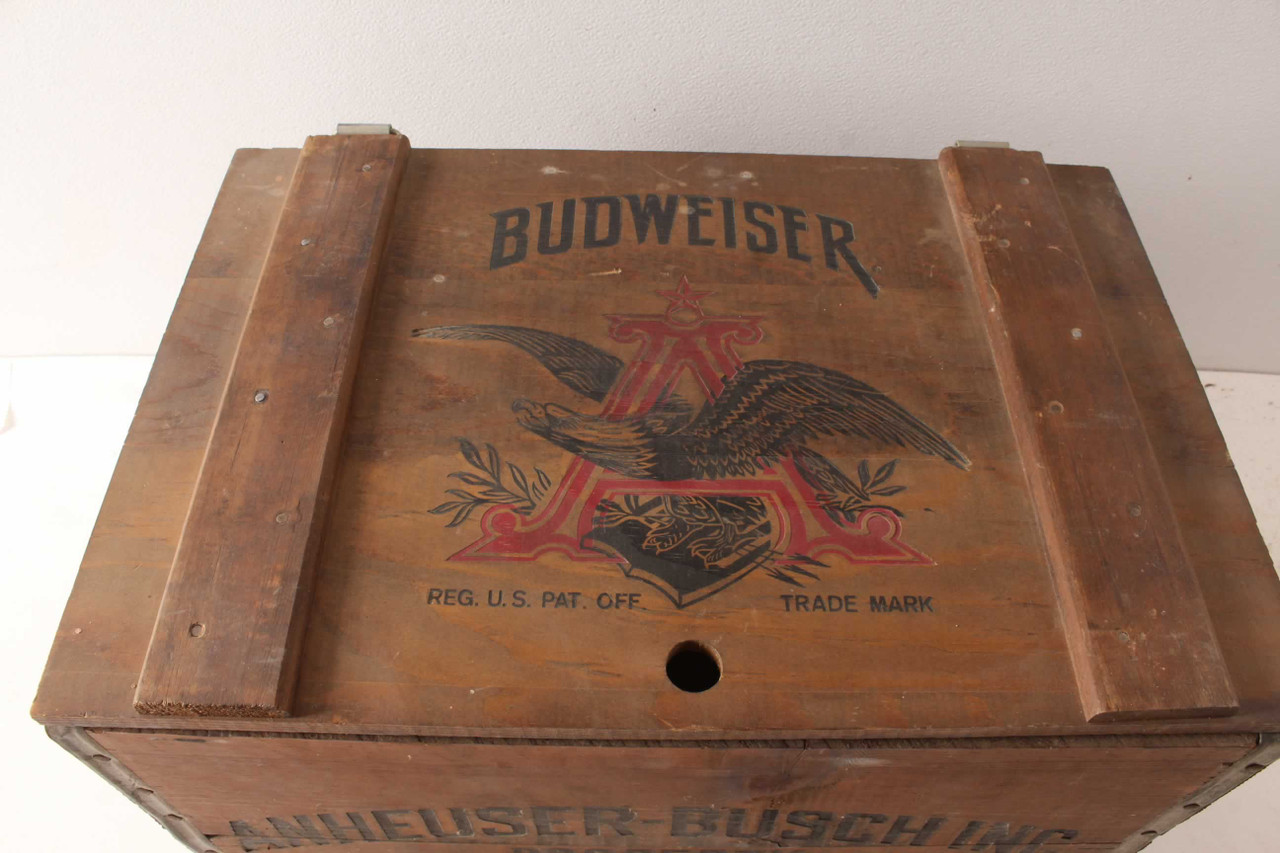 Vintage Anheuser Busch Budweiser Centennial Wood Beer Case Box ...