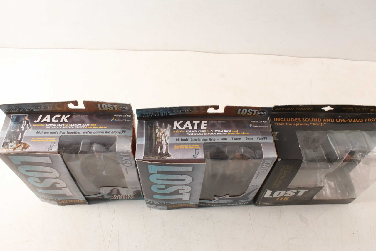 3 Vintage Lost Action Figures In The Box - Antique Mystique