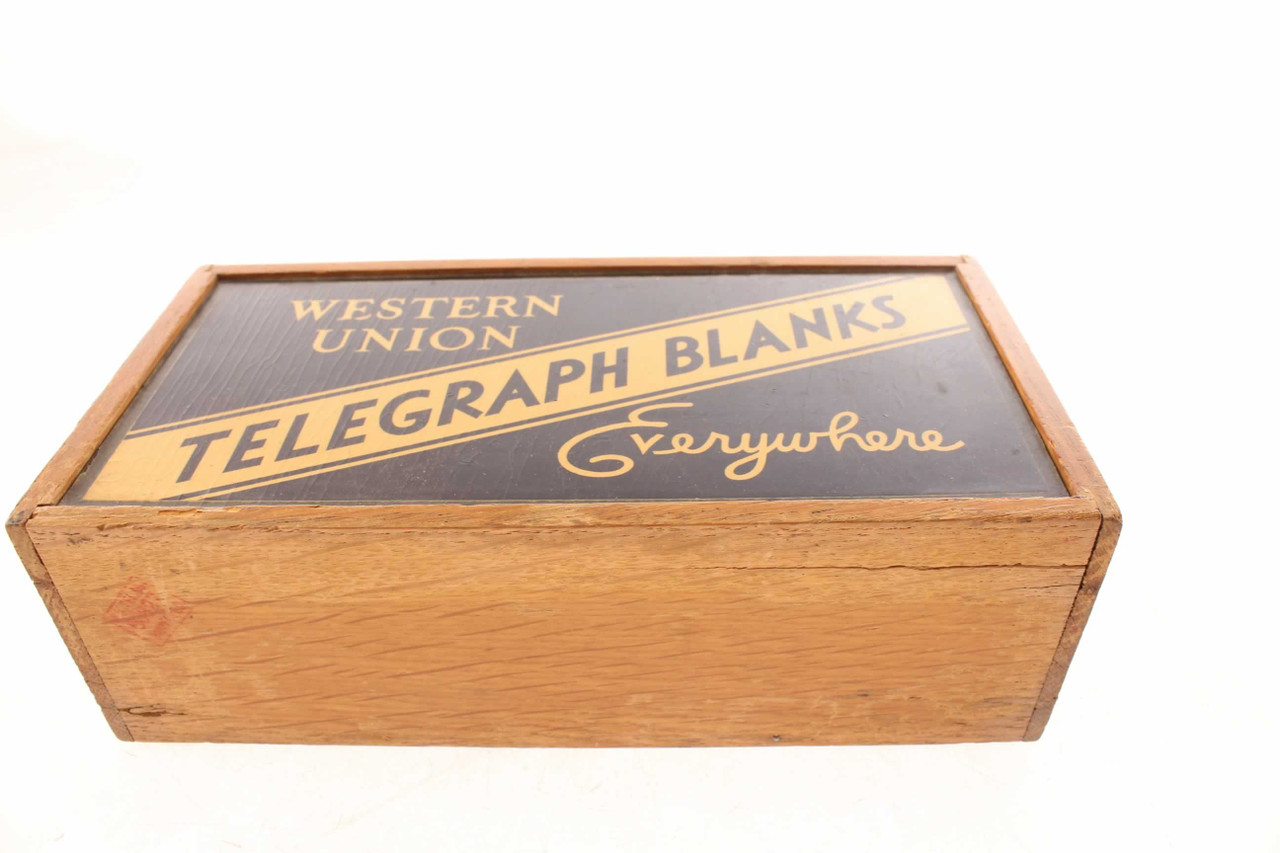 Antique Union Pacific Railroad Depot Western Union Telegraph Sign ...
