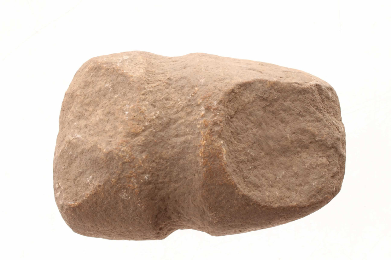 Antique Native American War Club Mallet Stone Head - Antique Mystique