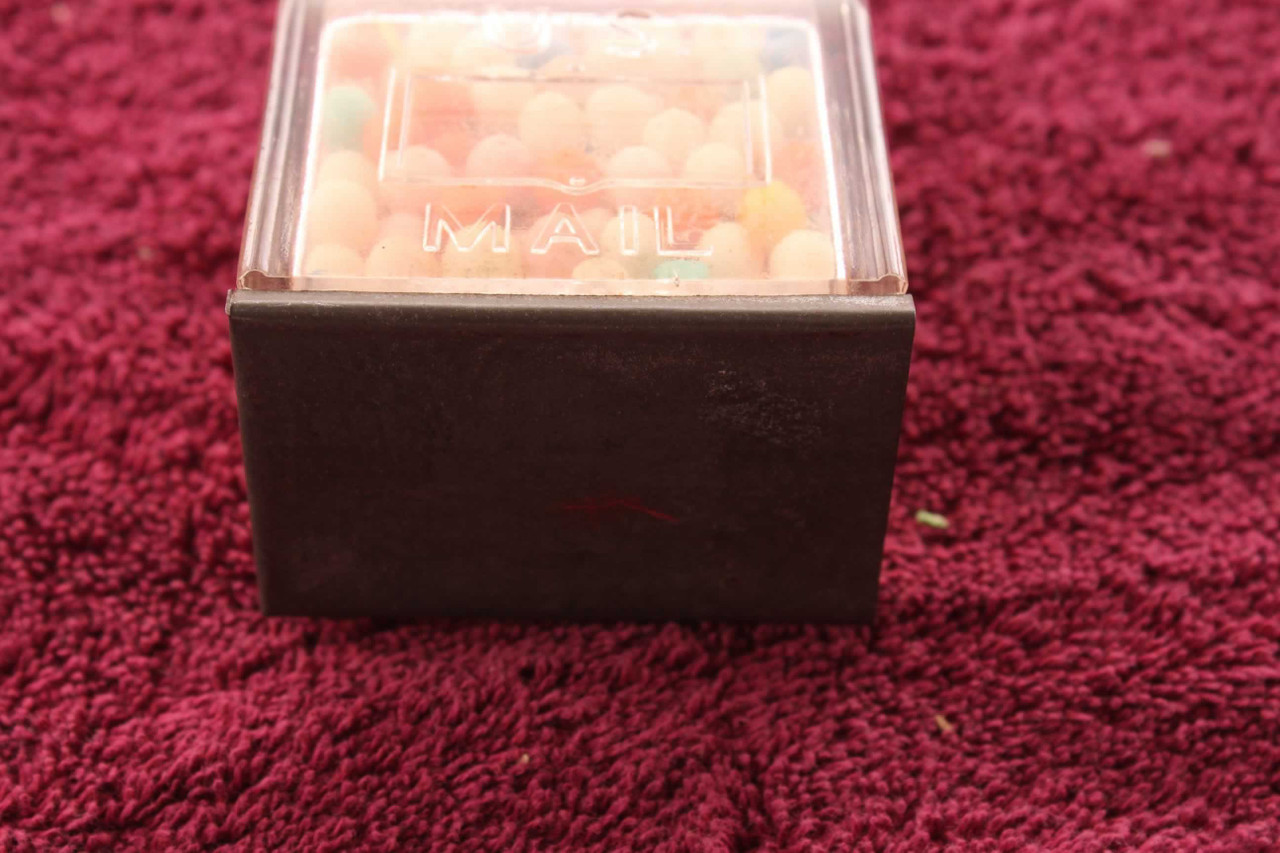 Vintage Glass Candy Container Letters US Mail Box Metal Bottom & Candy ...