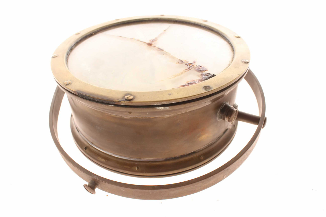 Antique World War 2 Era Brass Ship Compass WD Outwin-Flinders Lowestoft ...