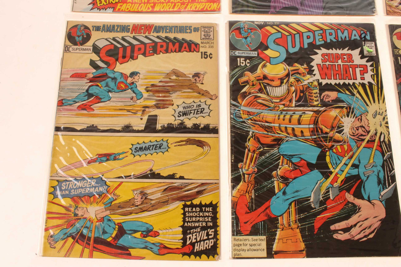 6 Vintage 1970's DC Superman 20 Cent Comic Books - Antique Mystique