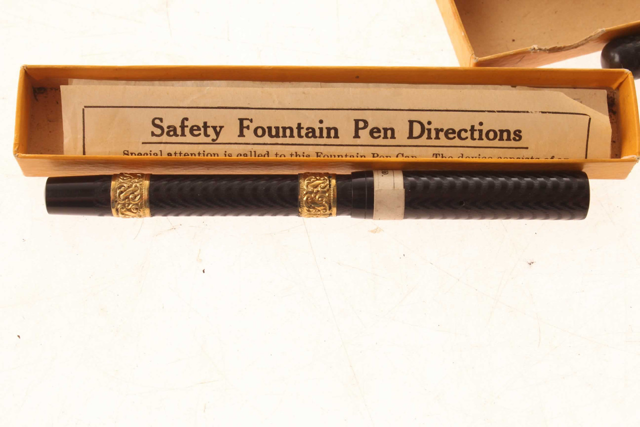Antique Moore Non Leak Retractable & Safety 14 Karat Gold Fountain Pen ...