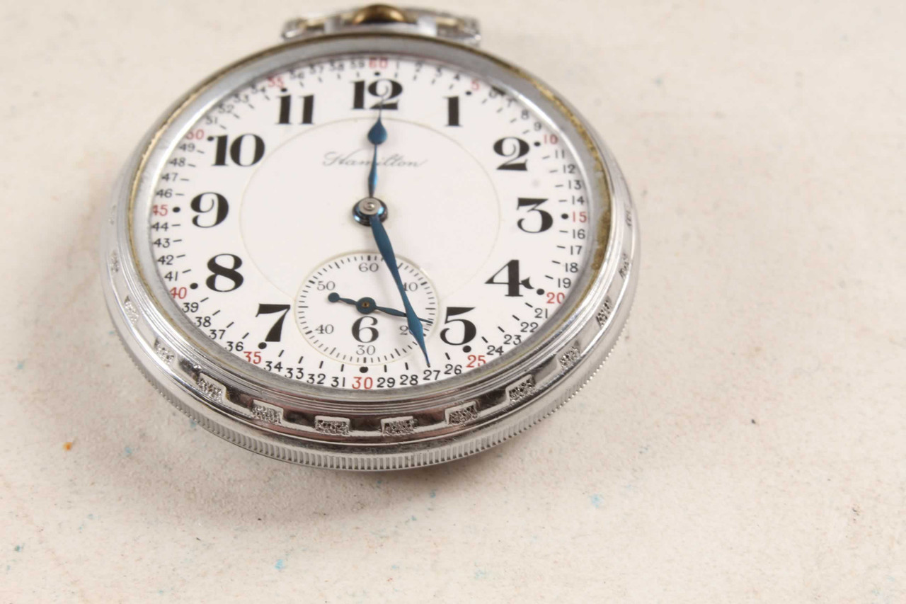 Vintage Hamilton Railway Style 21 Jewel Pocket Watch - Antique Mystique