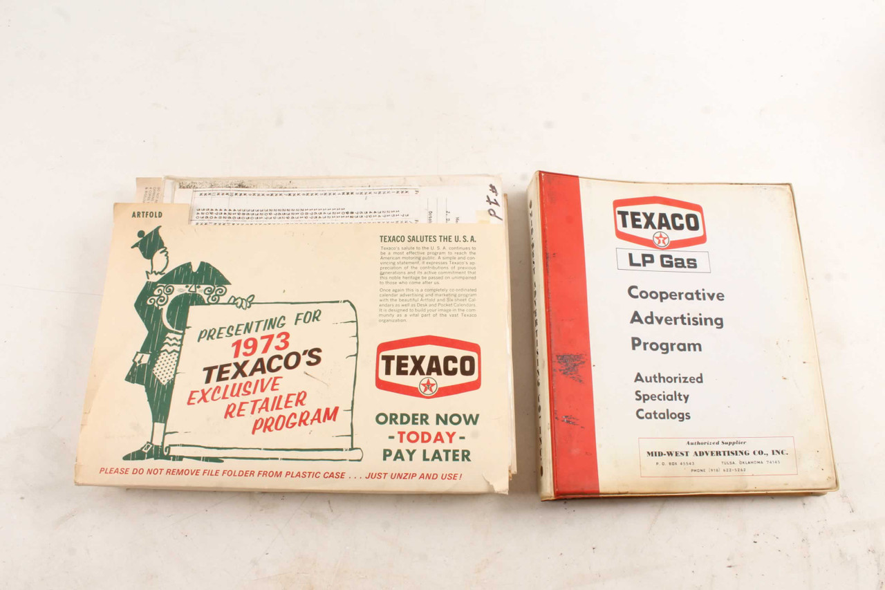 Vintage Texaco Gas Station Advertising Kit Catalogs Calendars ...