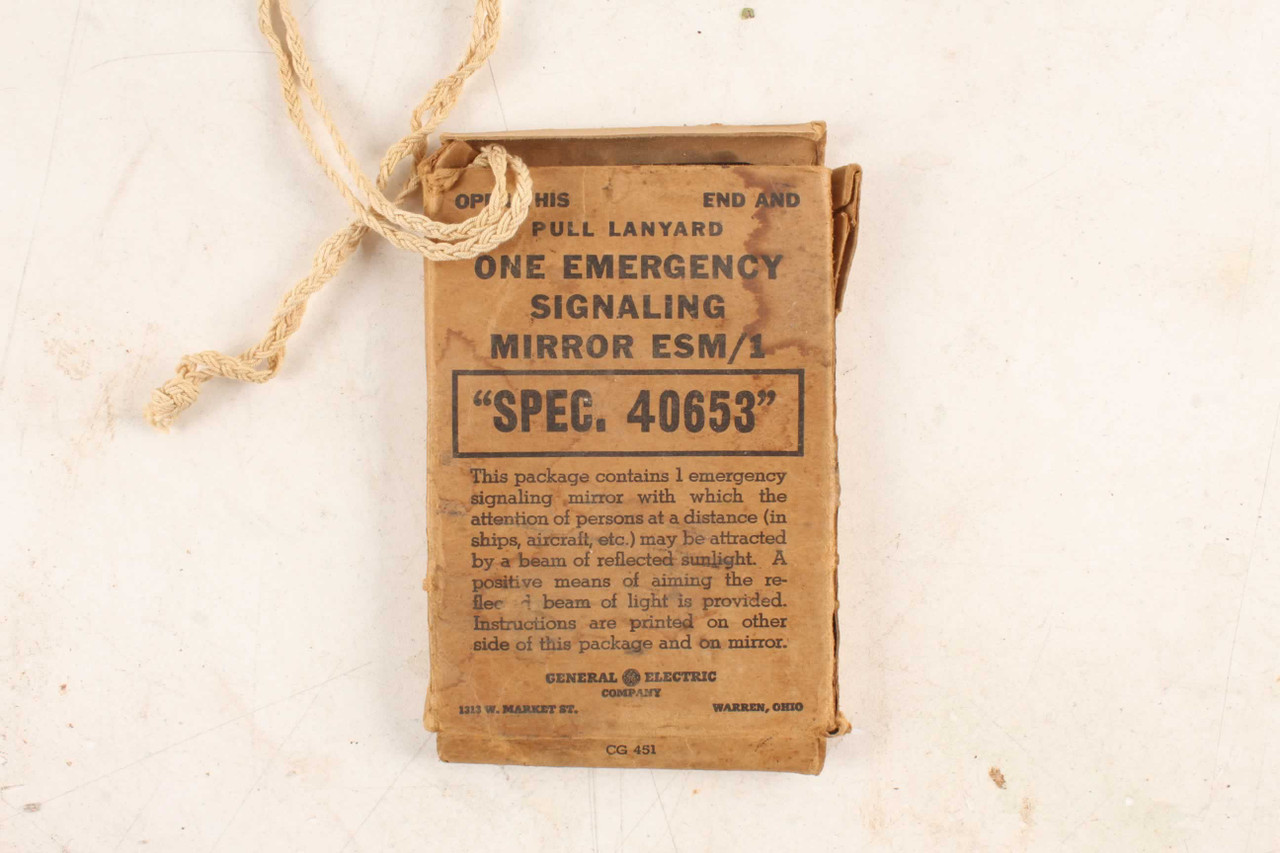 Vintage WW2 General Electric Emergency Signaling Mirror For Aircraft ...