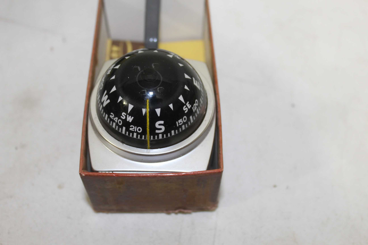 Vintage Airguide Nomad Deluxe Auto Compass In Box & Paperwork - Antique ...