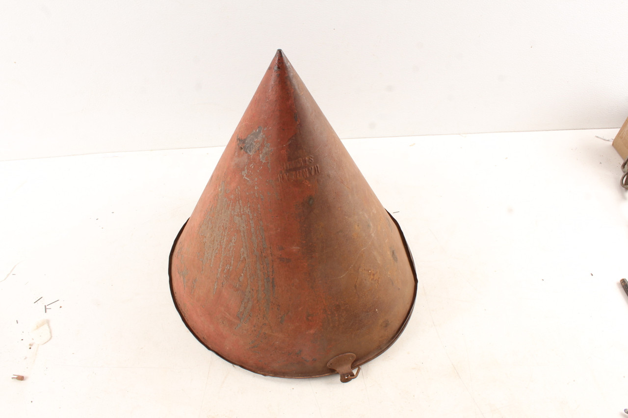 Antique Handlan St. Louis Railroad Fire Water Bucket Cone Old Red Paint ...