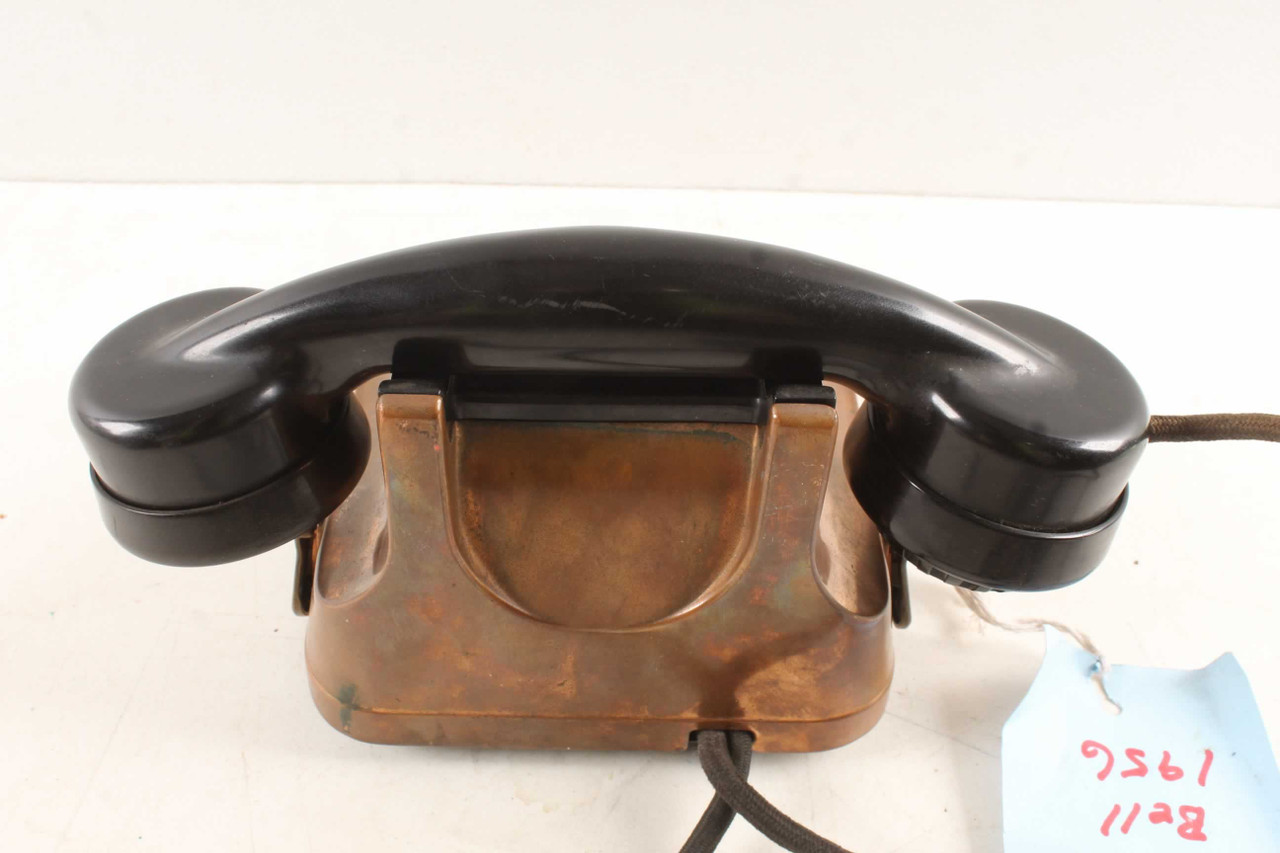 Nice Vintage Copper Rotary Dial Desk Telephone With Bakelite Handset ...