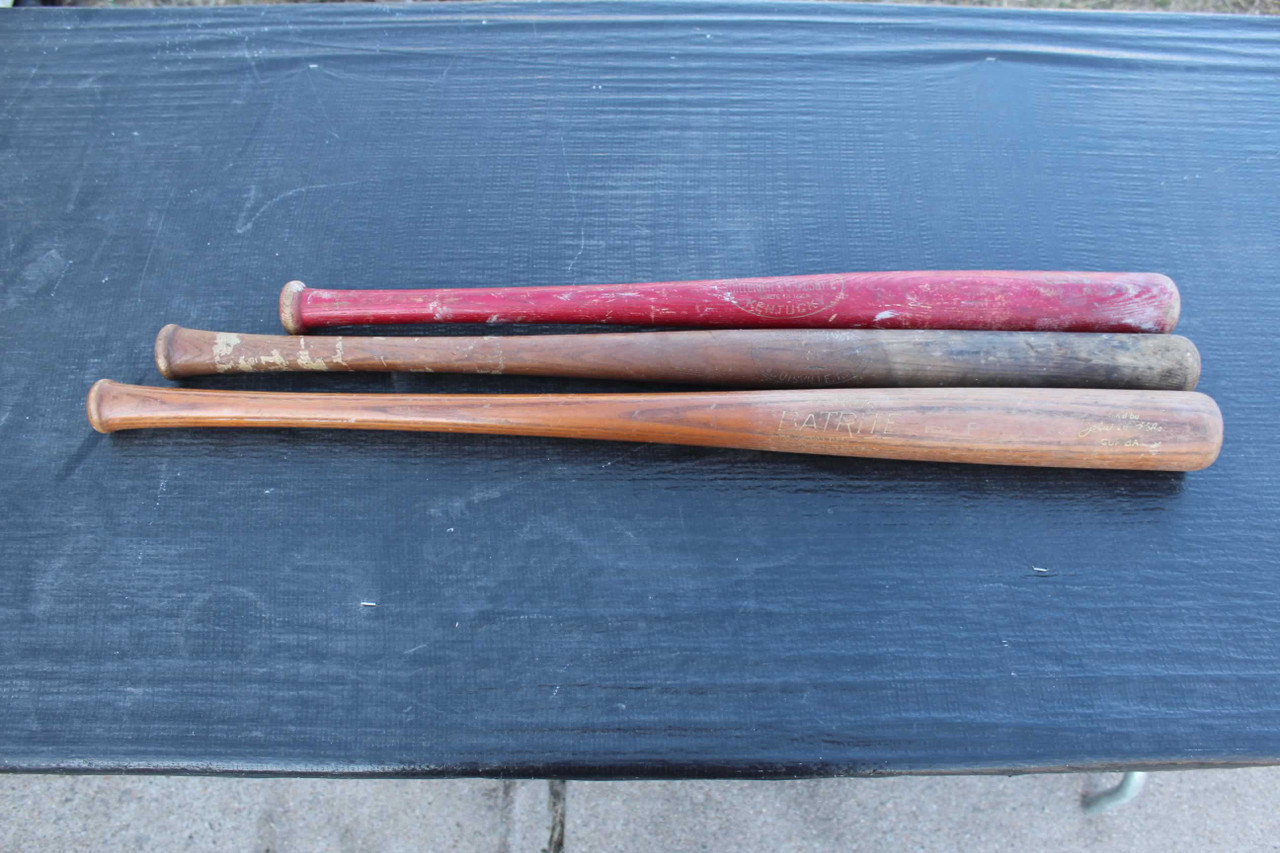 3 Vintage Baseball Bats H&B Pro Coca Cola H&B John Kobs Hanna Batrite ...