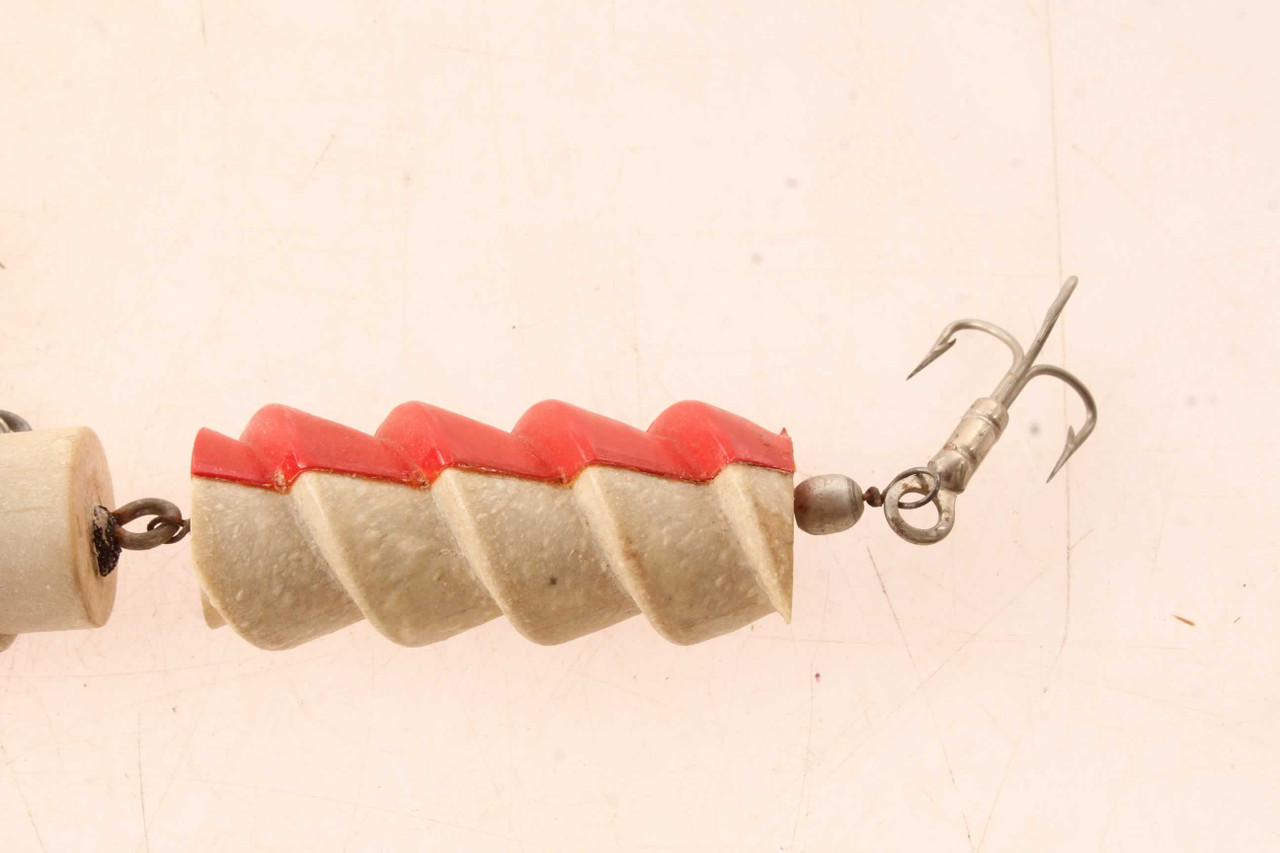 Vintage Dolly Rotator Red & White Fishing Lure - Antique Mystique