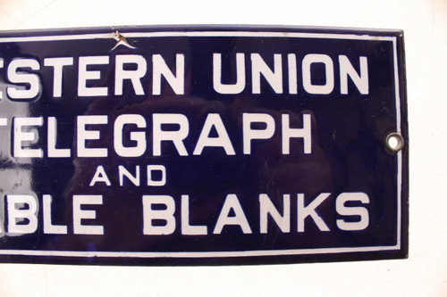 Antique Union Pacific Railroad Depot Western Union Telegraph Sign ...