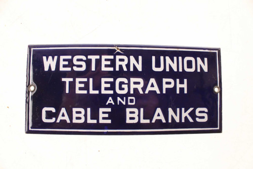 Antique Union Pacific Railroad Depot Western Union Telegraph Sign ...
