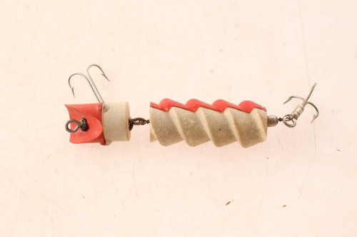 Vintage Dolly Rotator Red & White Fishing Lure - Antique Mystique