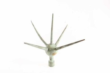 Antique Lightning Rod Copper Brass Muti Spike Finial Top - Antique Mystique
