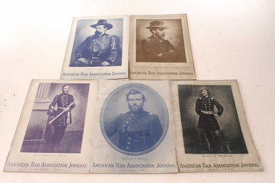 5 Vintage 1940s American Bar Association Journal Magazines Civil War ...