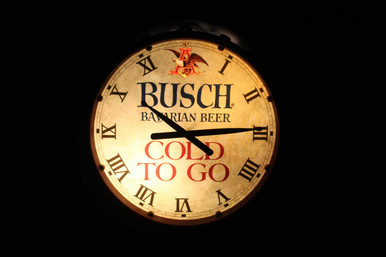 Vintage Anheuser Busch Bavarian Beer Advertising Drum Clock - Antique ...