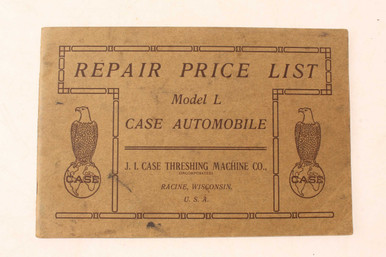 Rare Original Model L Case Automobile Repair Price List Book JI Case ...