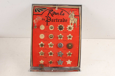 Vintage Partrade Spur Rowels Western Store Advertising Card Display ...
