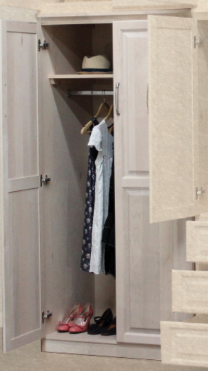 Raised Panel Wardrobe, With Doors | Gothic Furniture