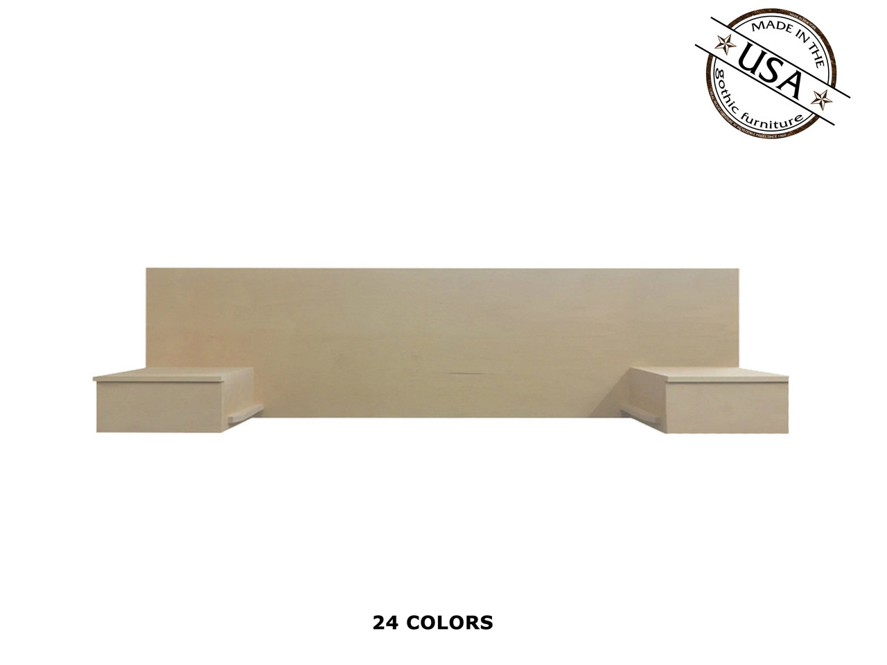 King size floating headboard with nightstands store