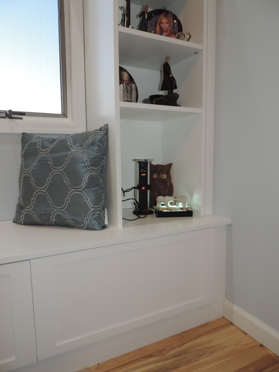 Custom - Under window Bench with Built-In Curio Cabinets | Gothic Furniture