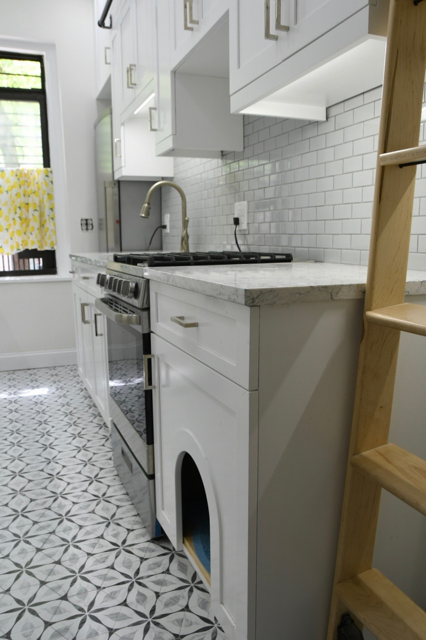 Custom - Modern Kitchen with Sliding Ladder | Gothic Furniture