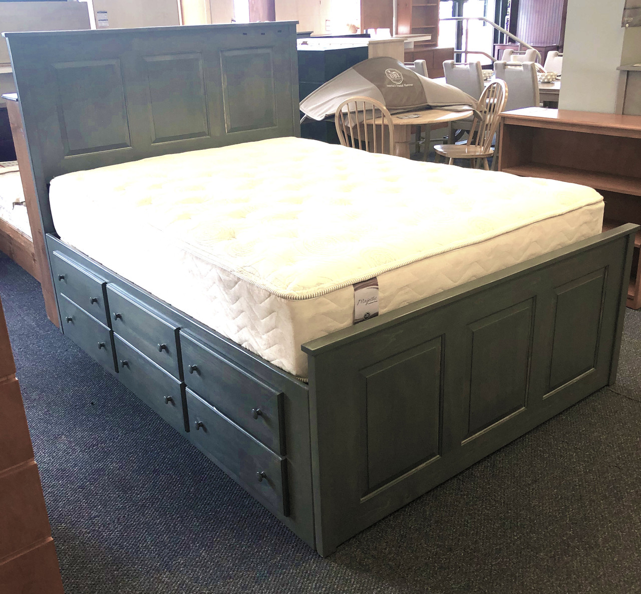Queen Size Raised Panel Foot board | Pine Wood | Gothic Furniture