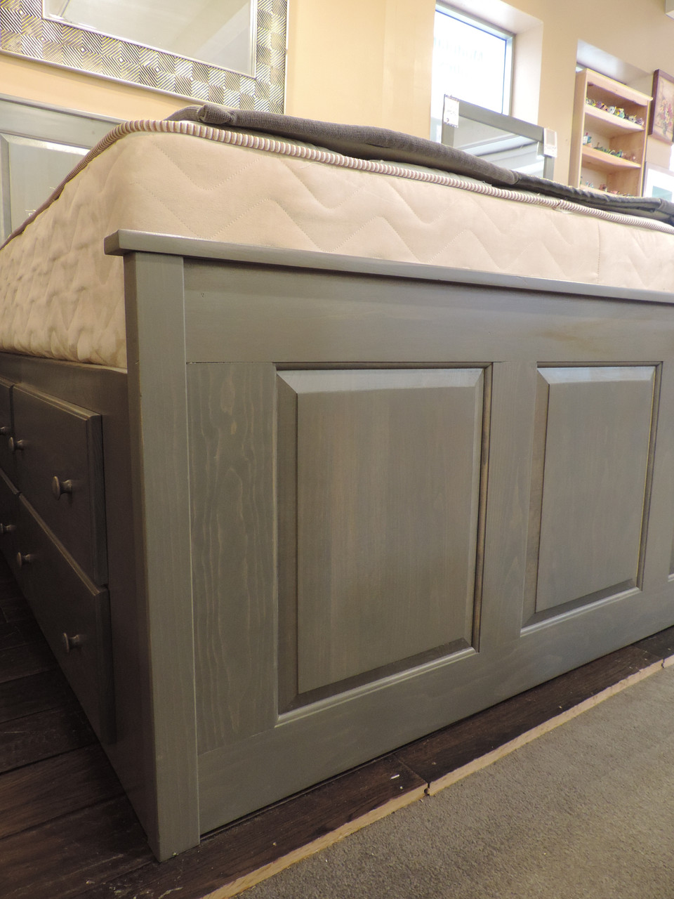 Queen Size Raised Panel Foot board | Pine Wood | Gothic Furniture