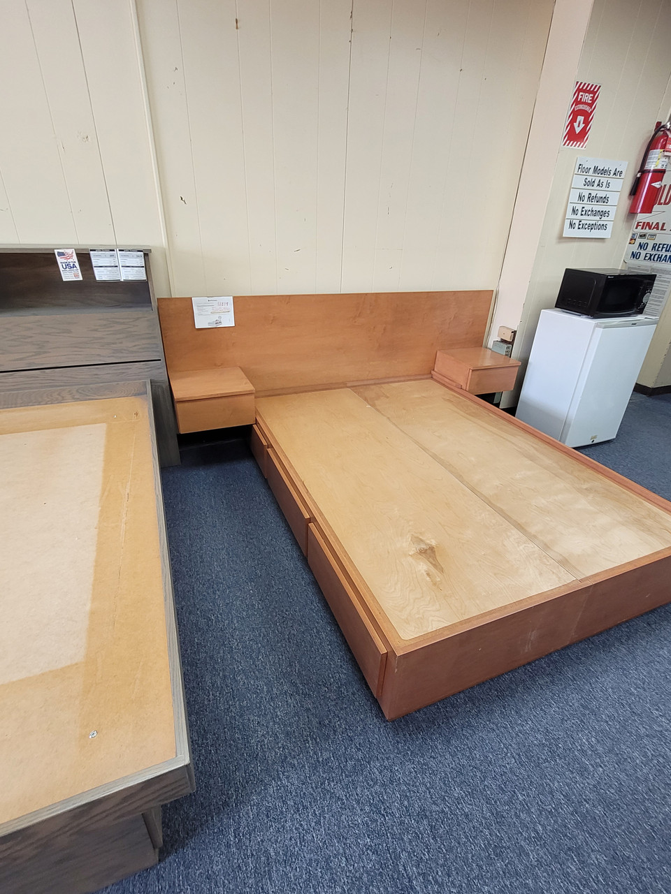 Full Size Captains Bed + Headboard - FLOOR MODEL