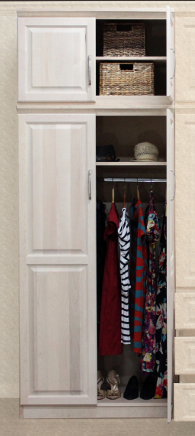 Raised Panel Wardrobe, With Storage Top | Gothic Furniture