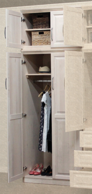 Raised Panel Wardrobe, With Storage Top | Gothic Furniture