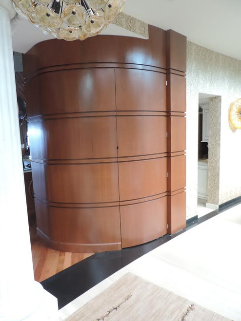 Custom - Curved Cherry Wall Panels | Gothic Furniture